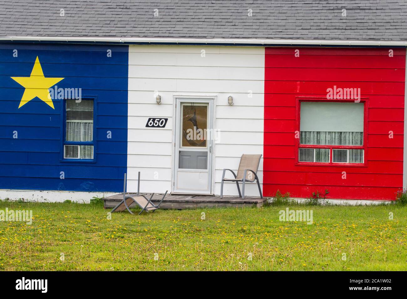 Couleurs du drapeau acadien Banque de photographies et d’images à haute ...
