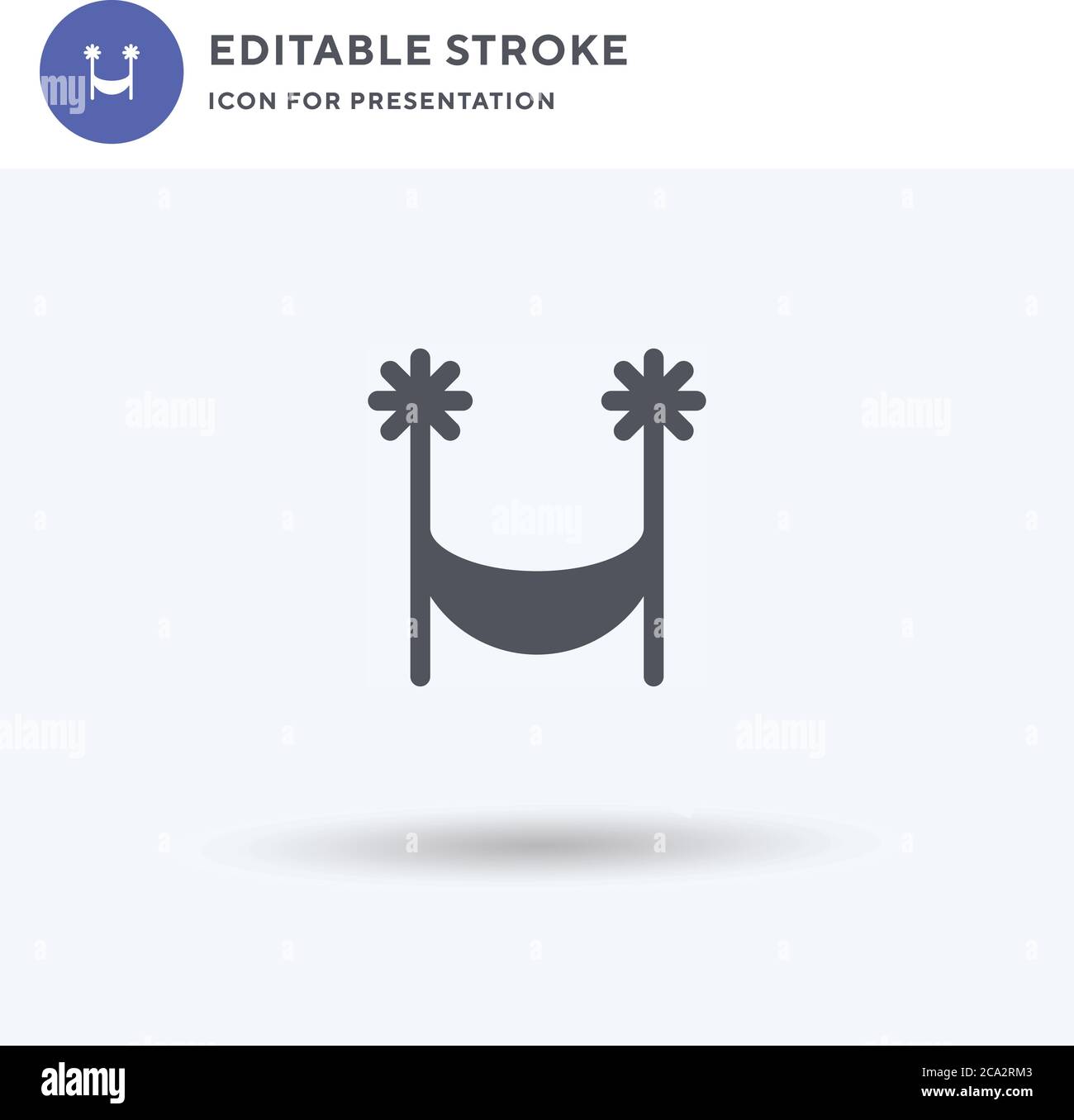 Icône hamac vecteur, signe plat rempli, pictogramme solide isolé sur ...