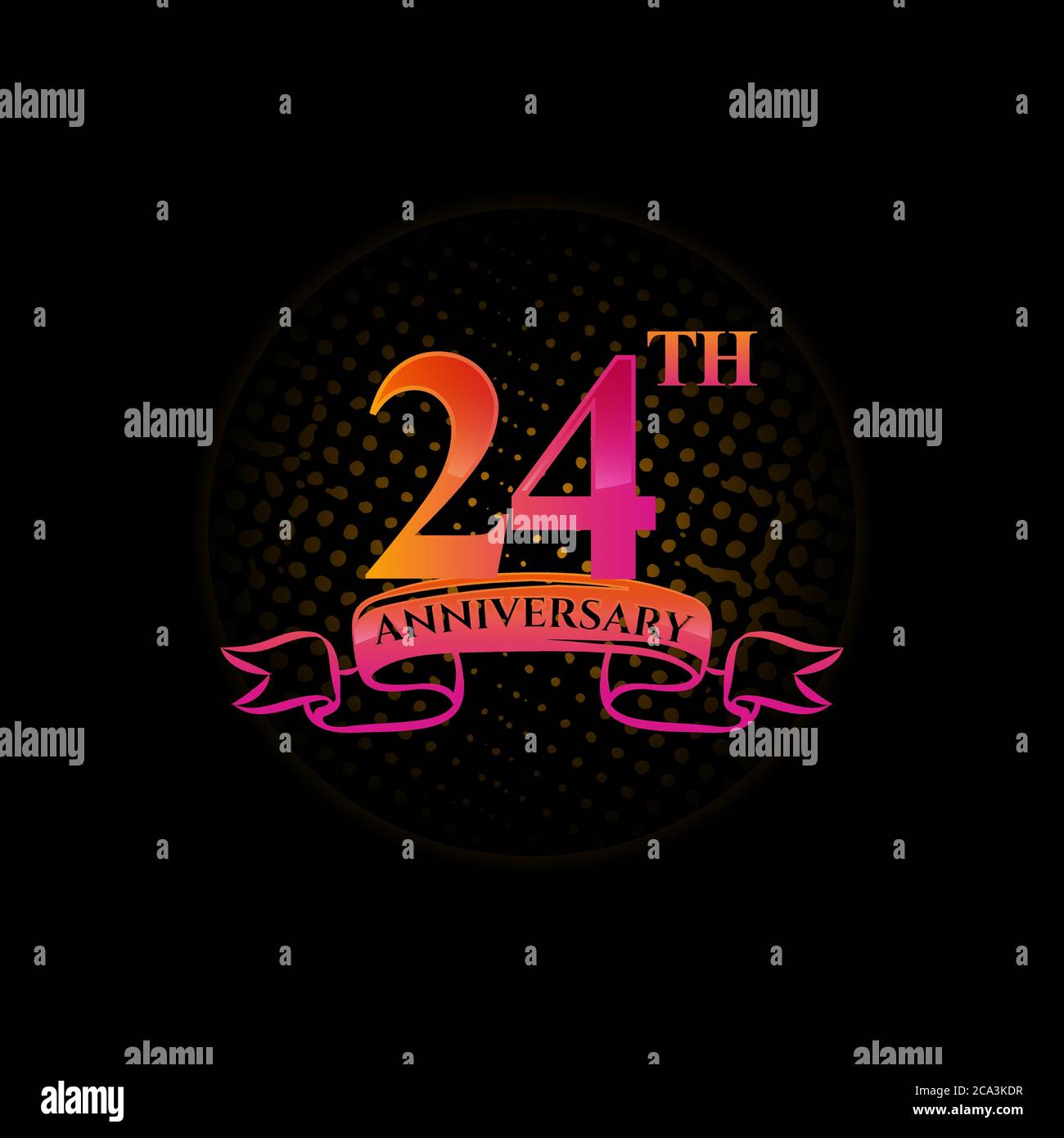 Logo anniversaire 24 Banque d'images vectorielles - Alamy