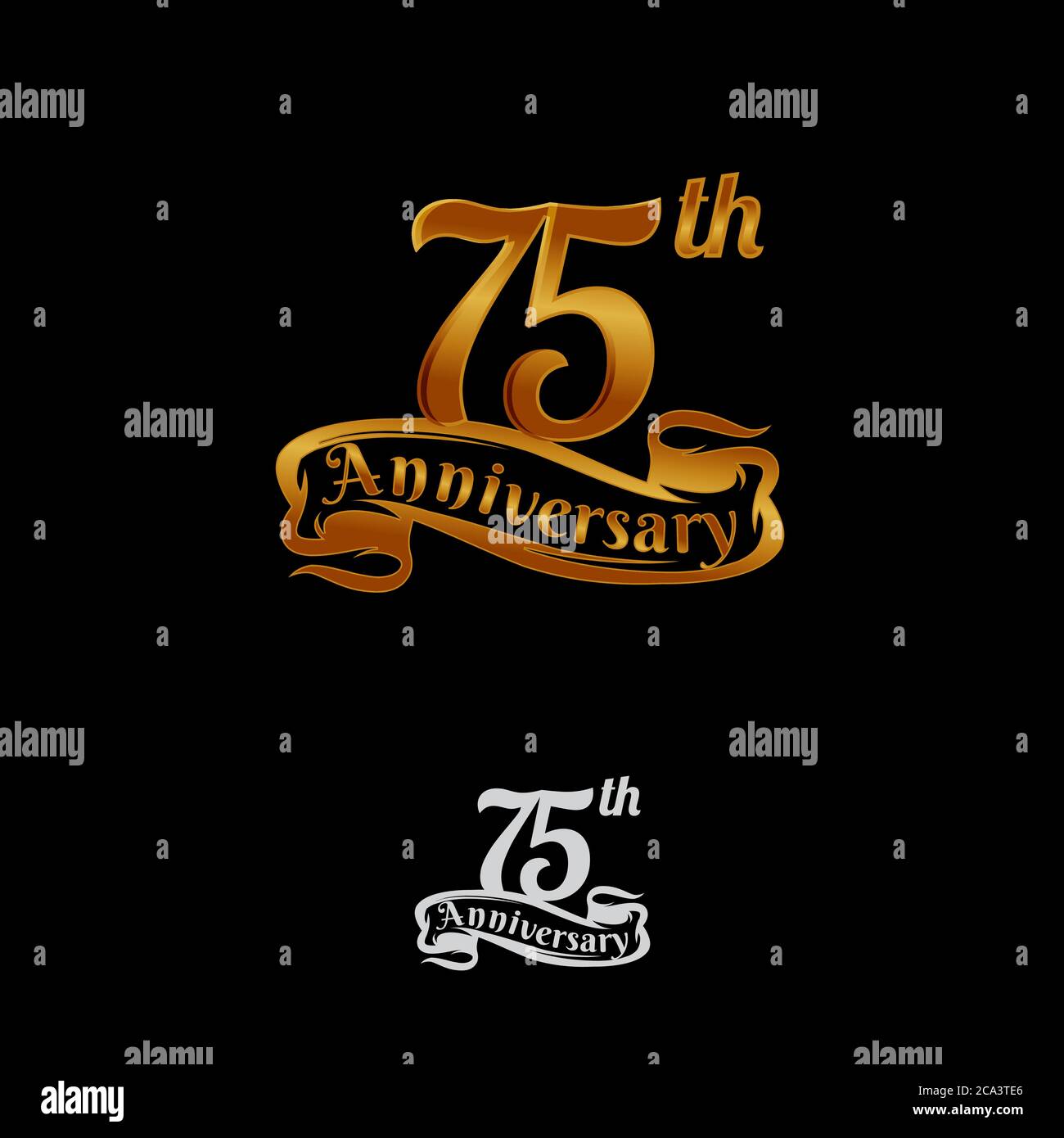 Anniversaire de 75 ans Banque d'images vectorielles - Alamy