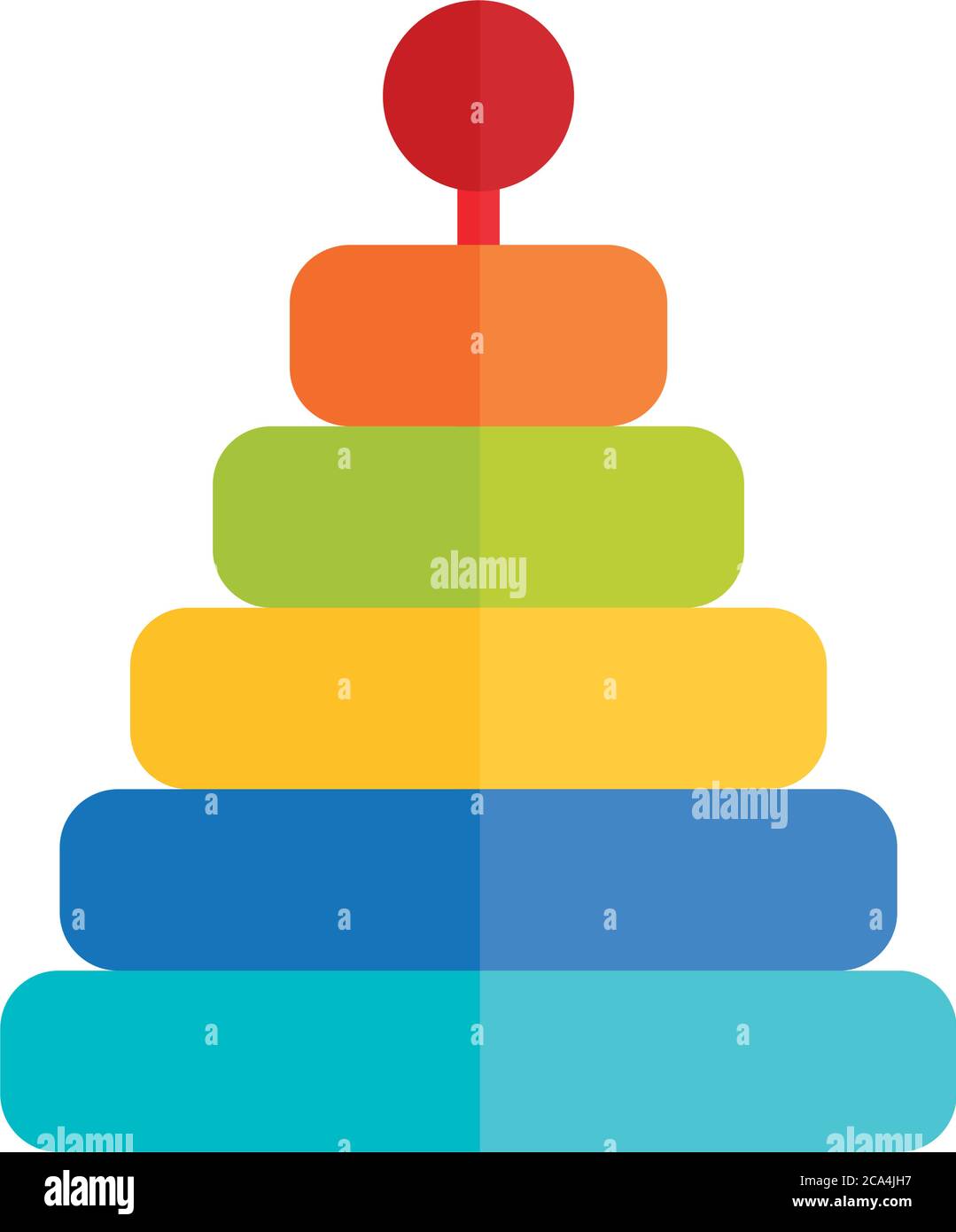 objet jouet pyramide de dessin animé pour les petits enfants à jouer ...