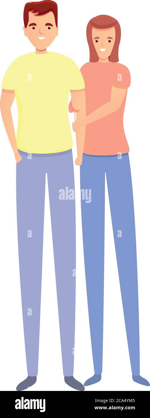 Icône de couple affection. Dessin animé de l'icône de vecteur de couple ...