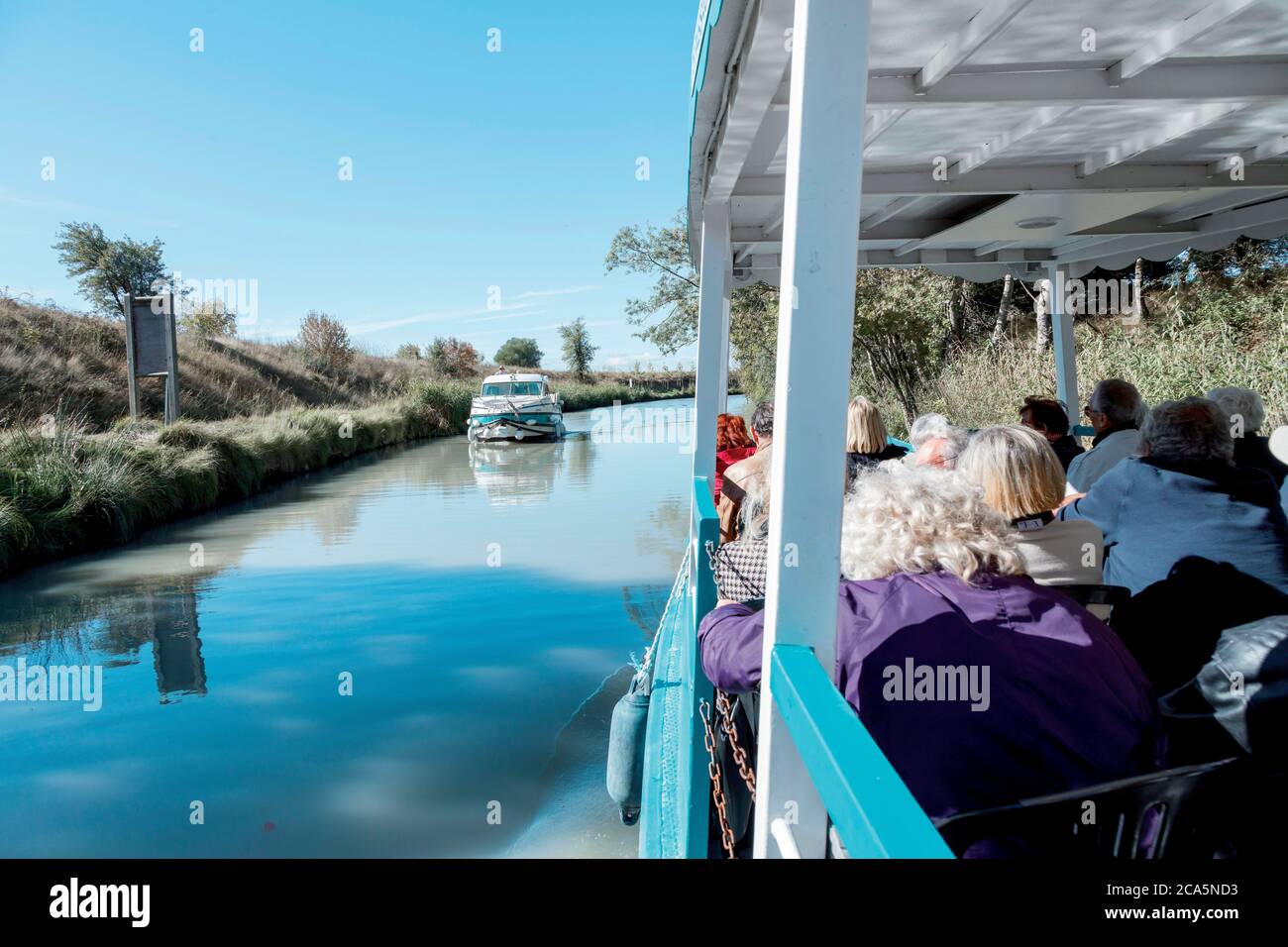 France, Hérault, Canal du midi, classé au patrimoine mondial de l ...