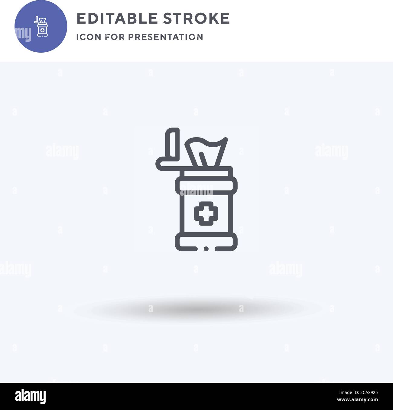 Lingettes vecteur d'icône, signe plat rempli, pictogramme solide isolé ...