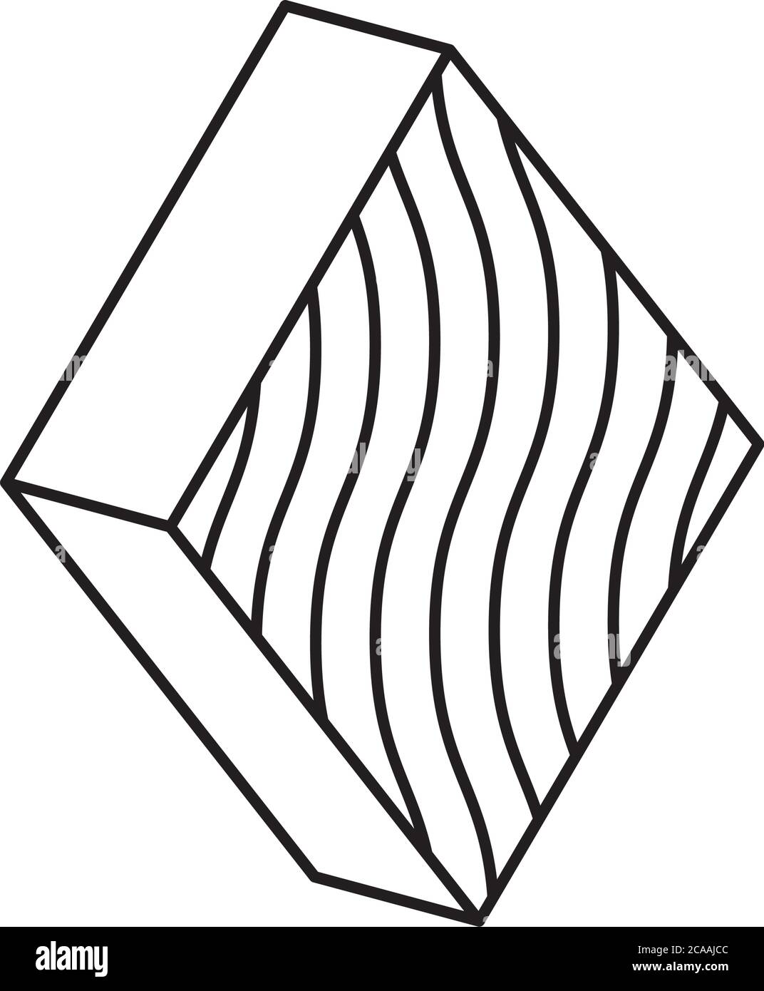 concept de formes géométriques, losange 3d avec lignes ondulées sur ...
