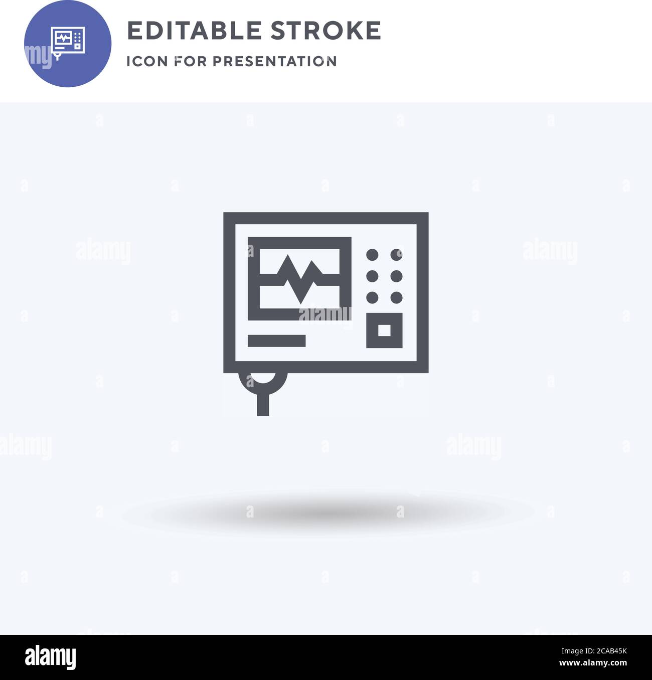 Cardiogramme, vecteur d'icône, signe plat rempli, pictogramme solide ...