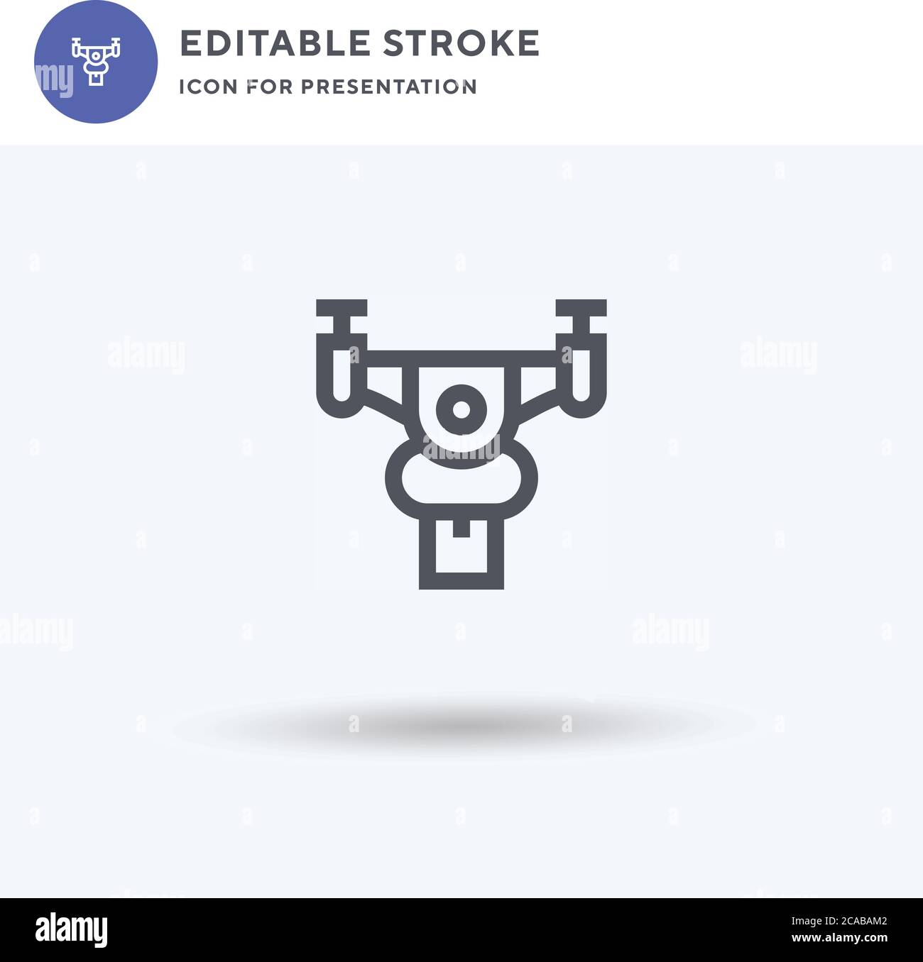 Drone Delivery icon vector, signe plat rempli, pictogramme solide isolé ...