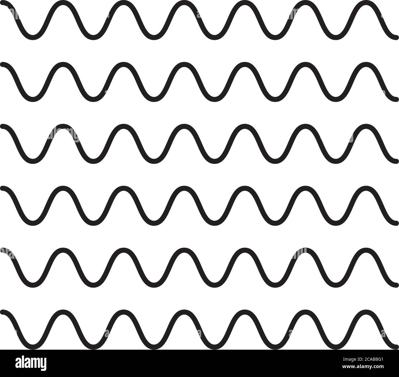 icône de lignes ondulées en forme de carré sur fond blanc, style de ...