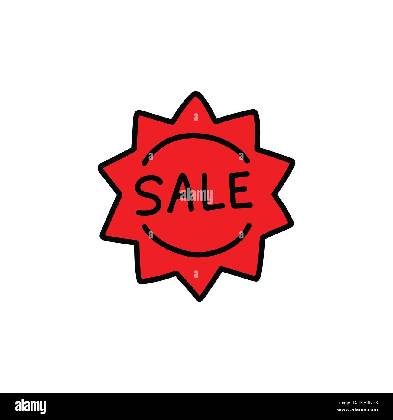 logo de solde icône en forme de doodle, illustration vectorielle Image ...