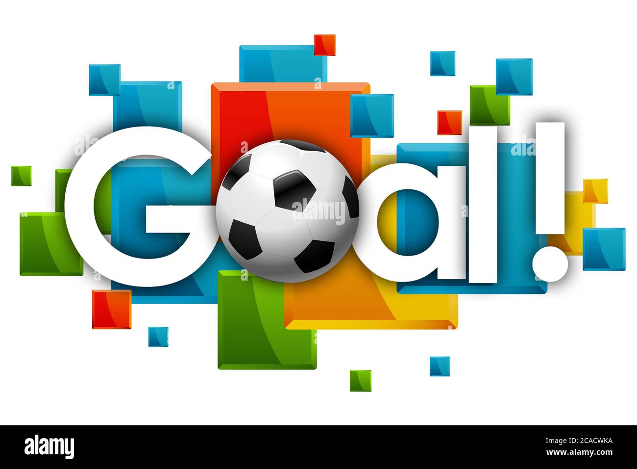 Goal football soccer concept letter Banque d'images détourées - Alamy