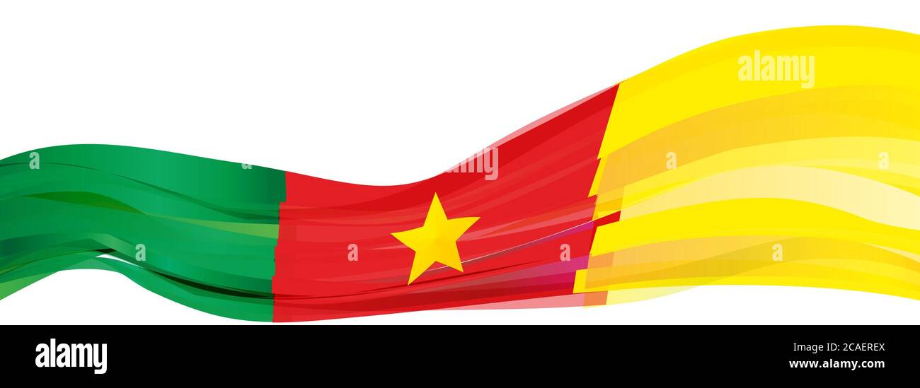 Drapeau du Cameroun, étoile verte rouge jaune drapeau de la République ...