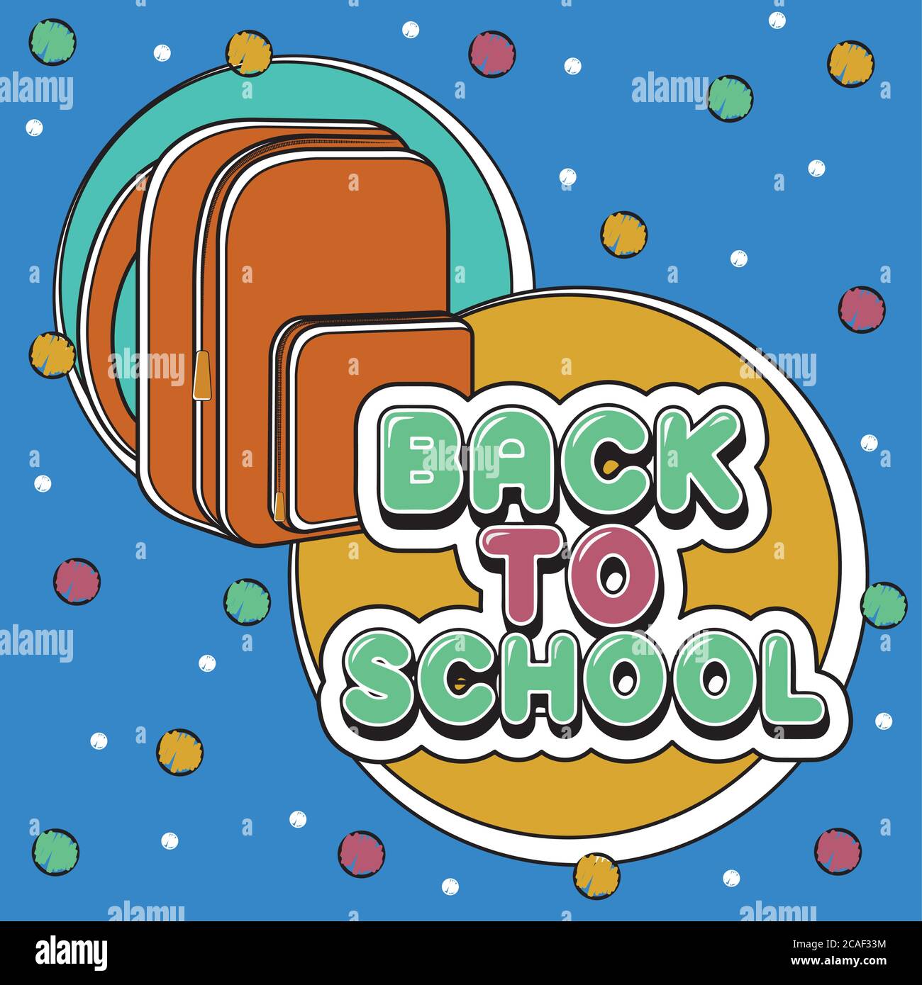 Affiche de retour à l'école avec fournitures scolaires - Vector Image ...
