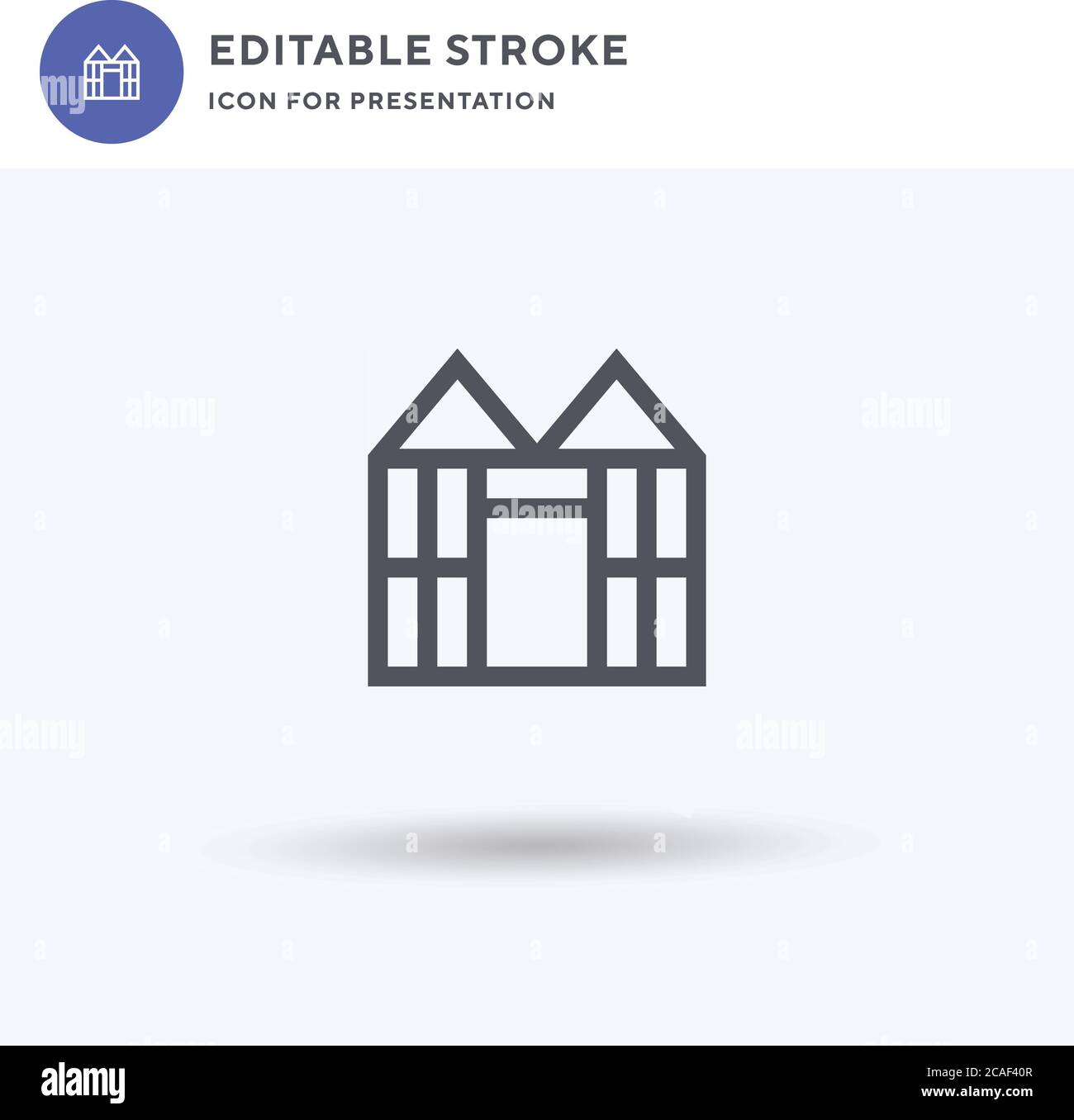 Icône de serre vecteur, signe plat rempli, pictogramme solide isolé sur ...