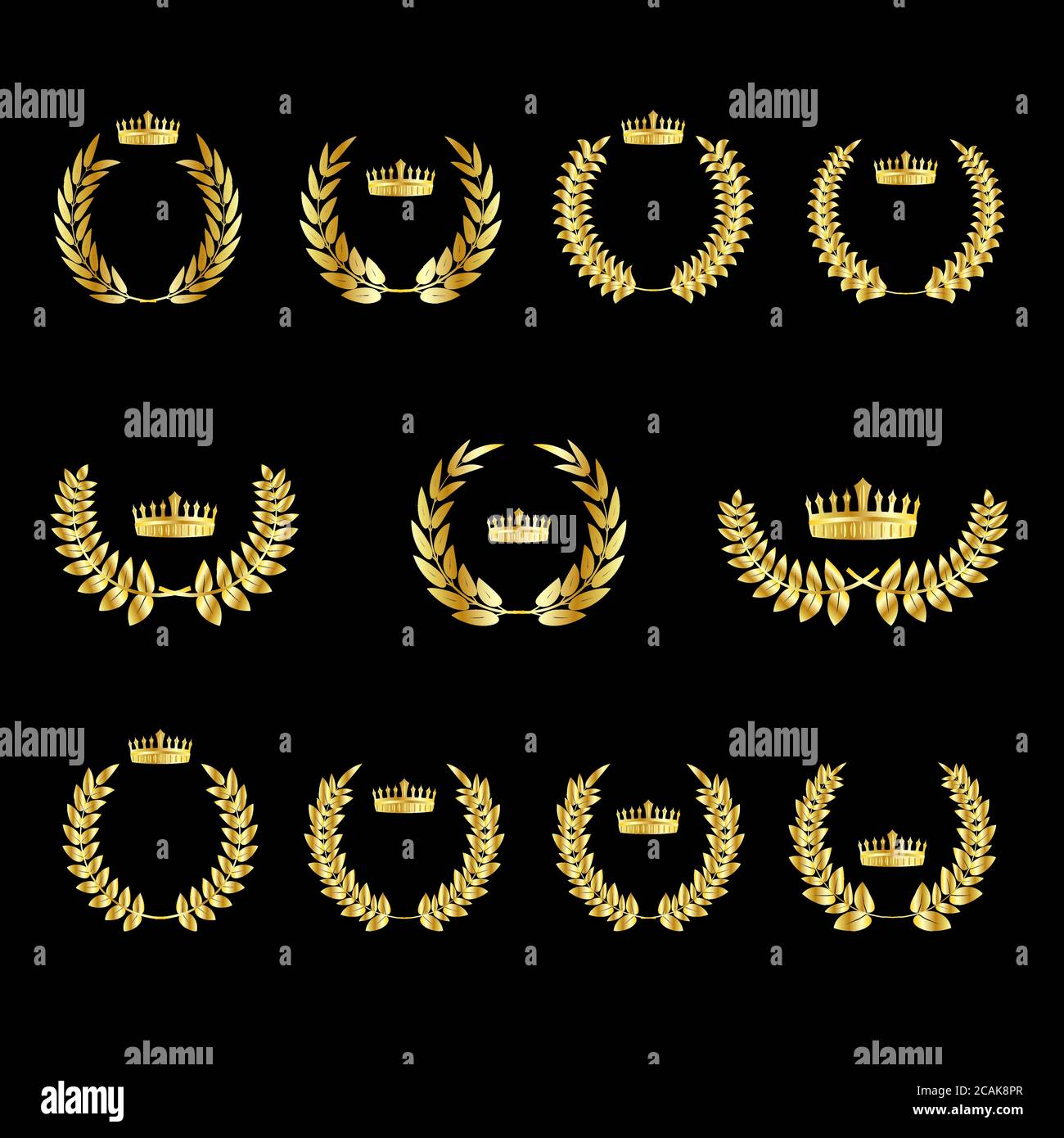 Vecteurs de logo de couronne de laurier Banque de photographies et d’images à haute résolution ...