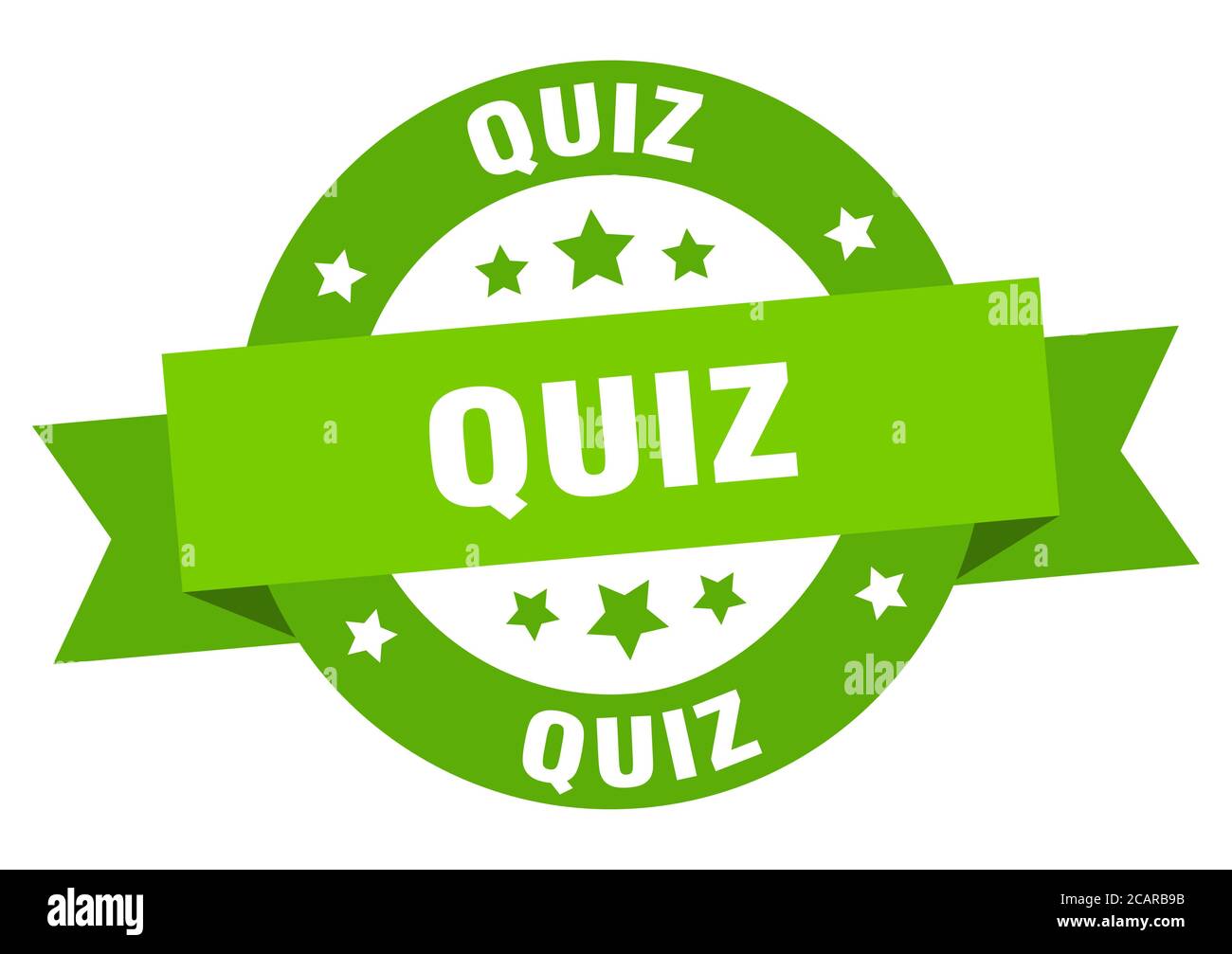 étiquette isolée du ruban du quiz. affiche du quiz Image Vectorielle ...