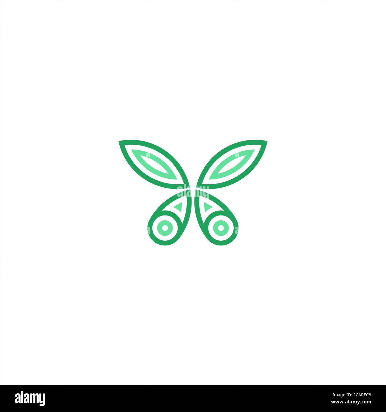 Feuille symbolique logo Banque d'images vectorielles - Alamy