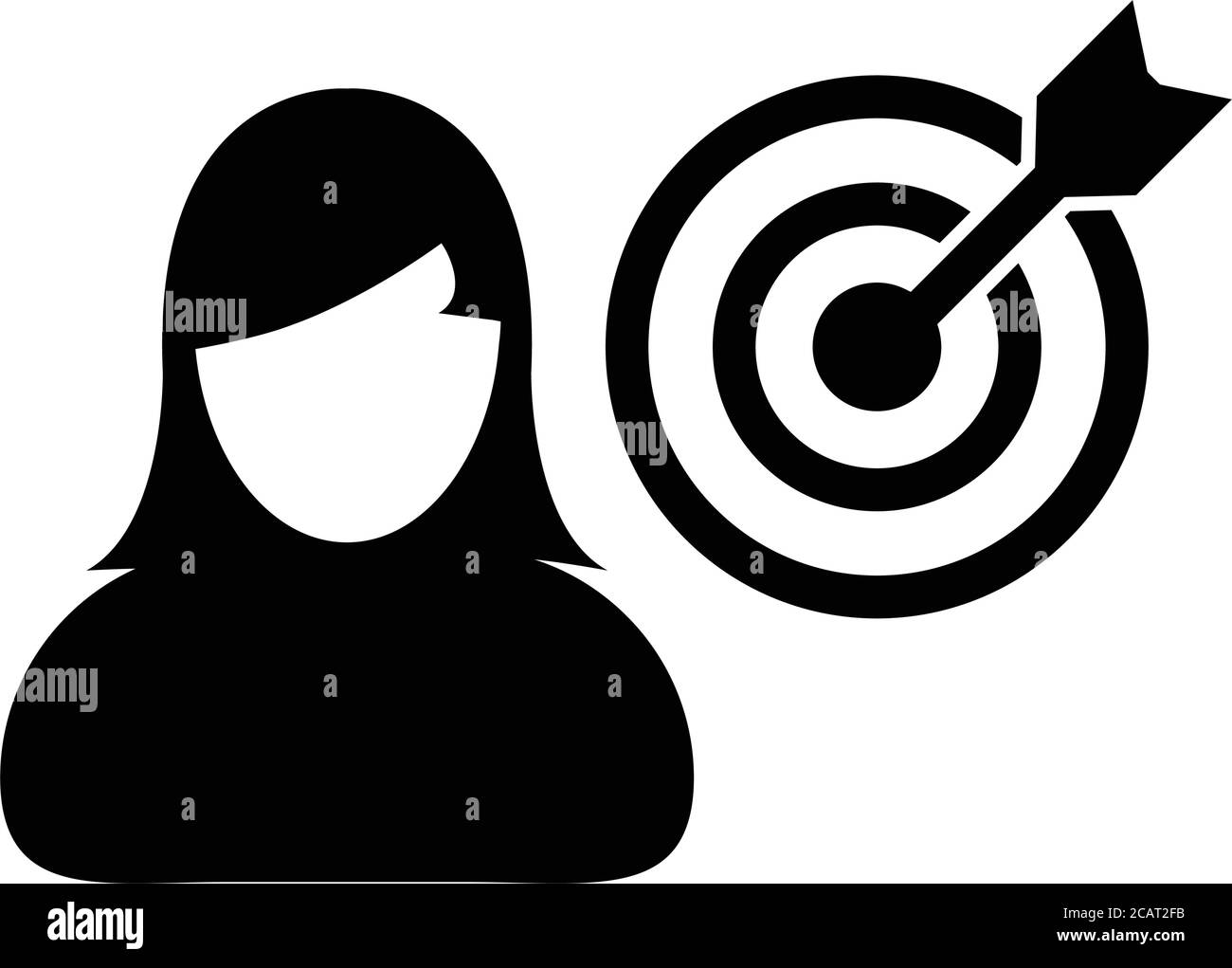 Vecteur d'icône de personne avec l'objectif cible de Target dans le ...