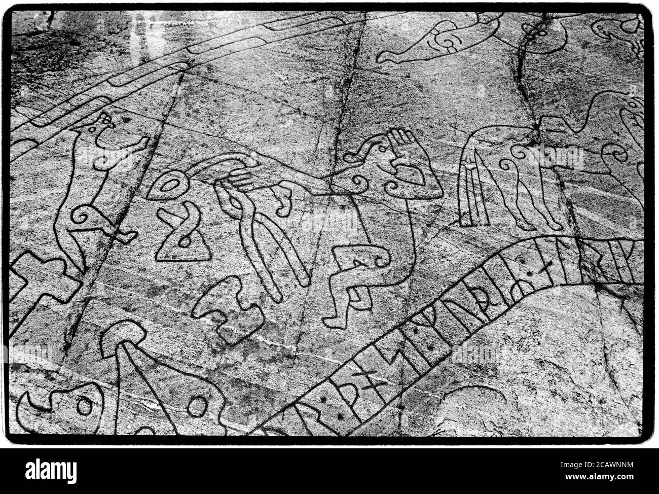 Sculpture de ramsund sigurdsristningen Banque de photographies et d ...