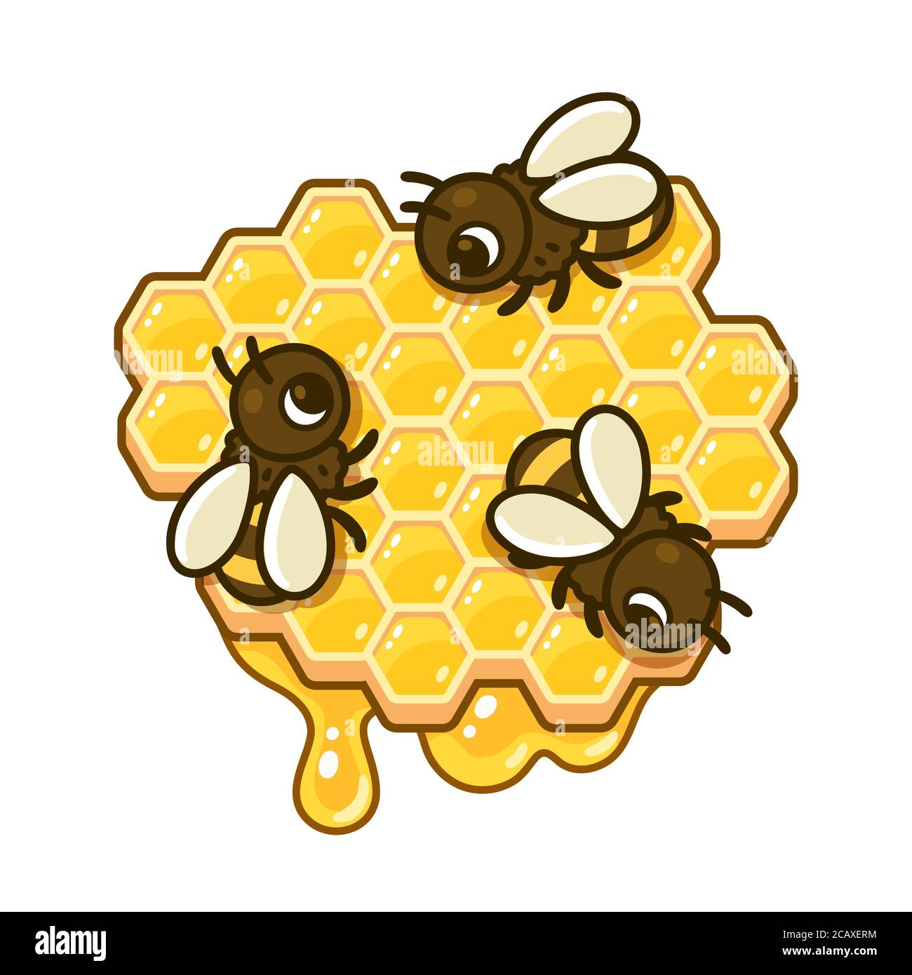 Abeilles et ruche Banque d'images vectorielles - Alamy