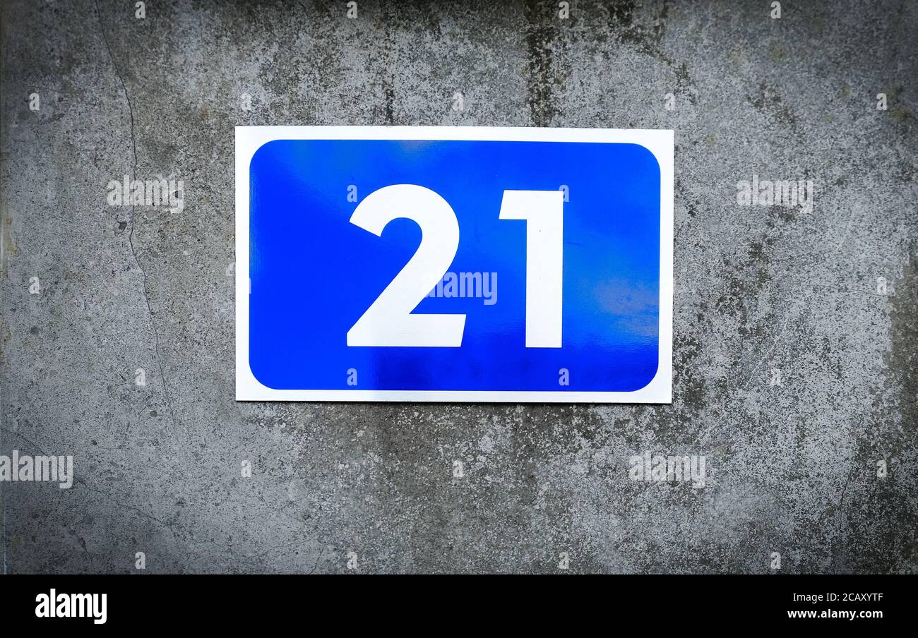 Blue number plate Banque de photographies et d’images à haute ...