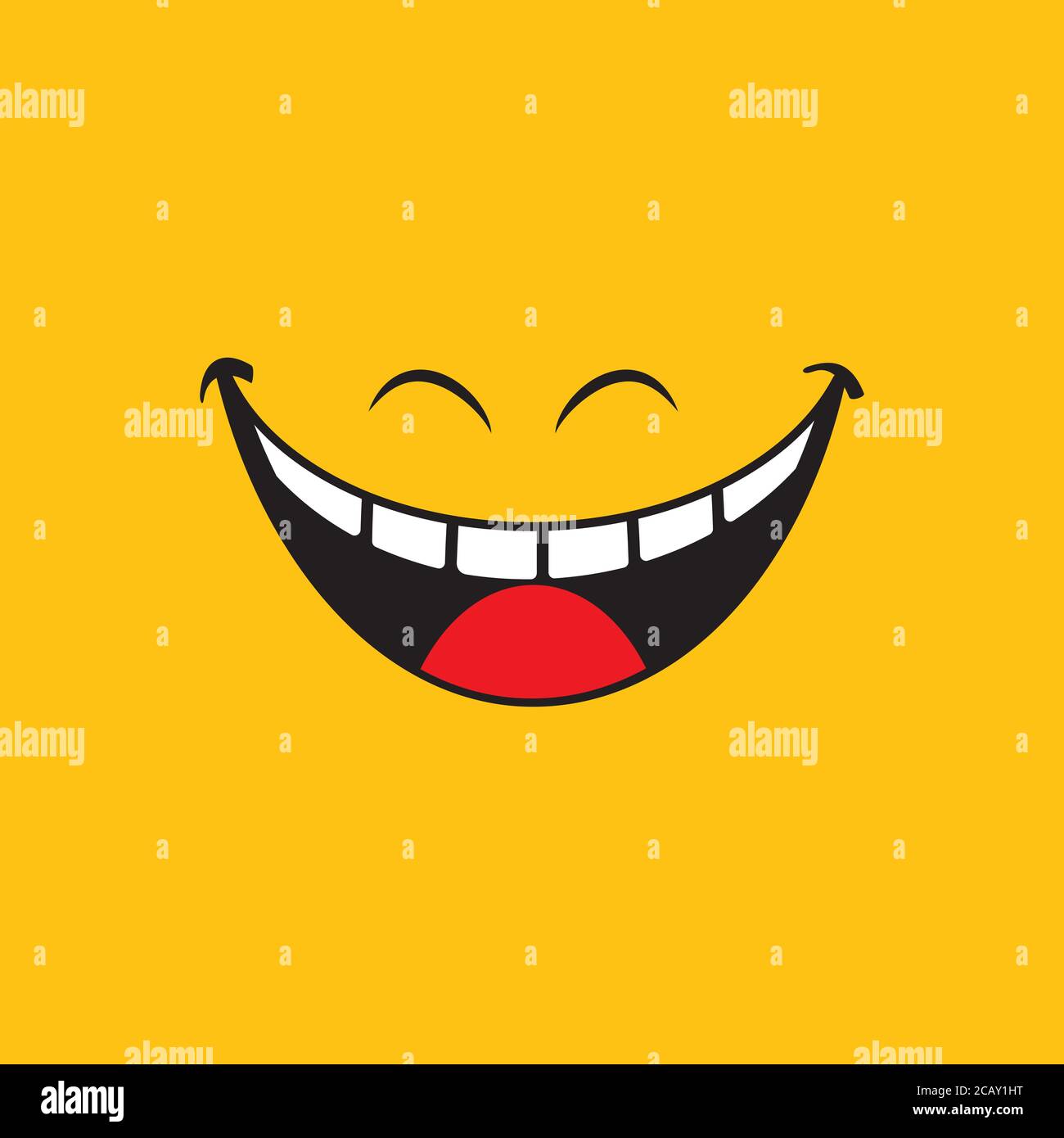 Modèle de dessin d'illustration de vecteur d'icône d'émotion de sourire ...