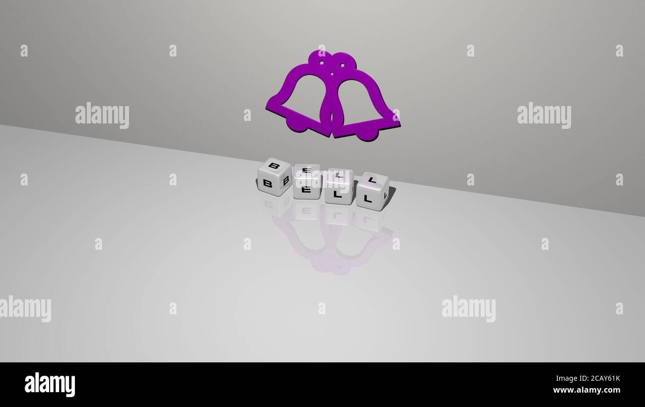 texte en cloche de lettres de dés cubes sur le sol et icône 3D sur le ...