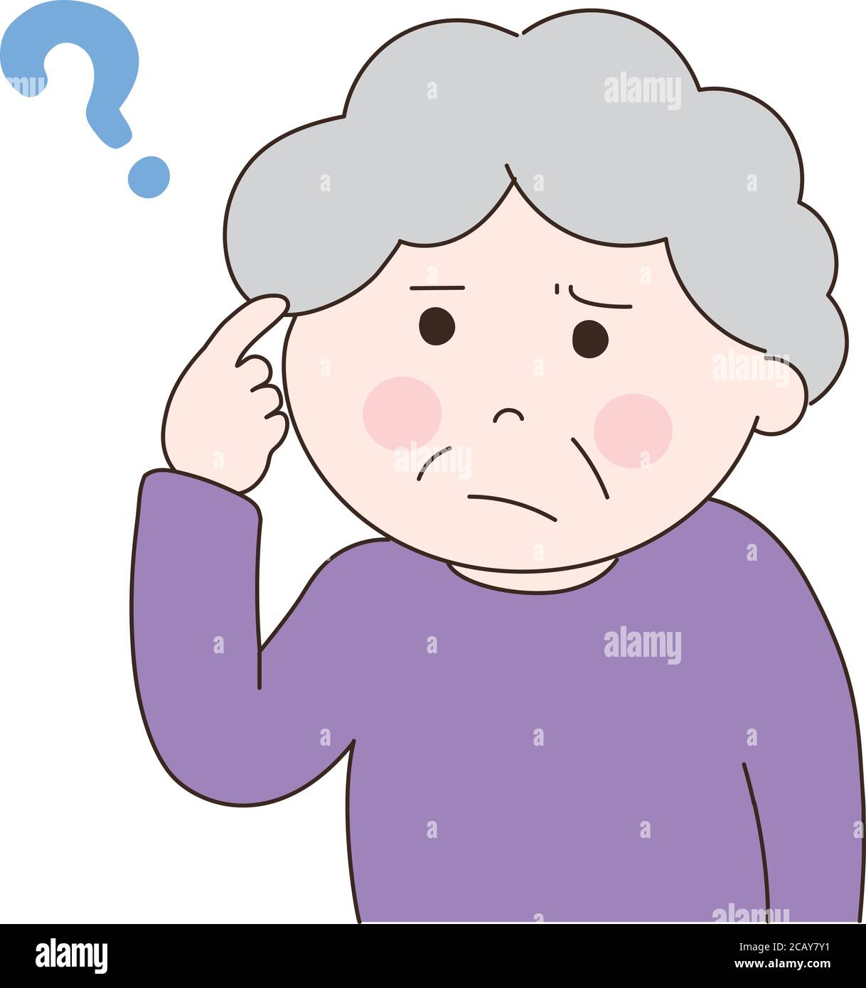 Une femme qui s'oublie dans son vieux temps. Illustration vectorielle ...