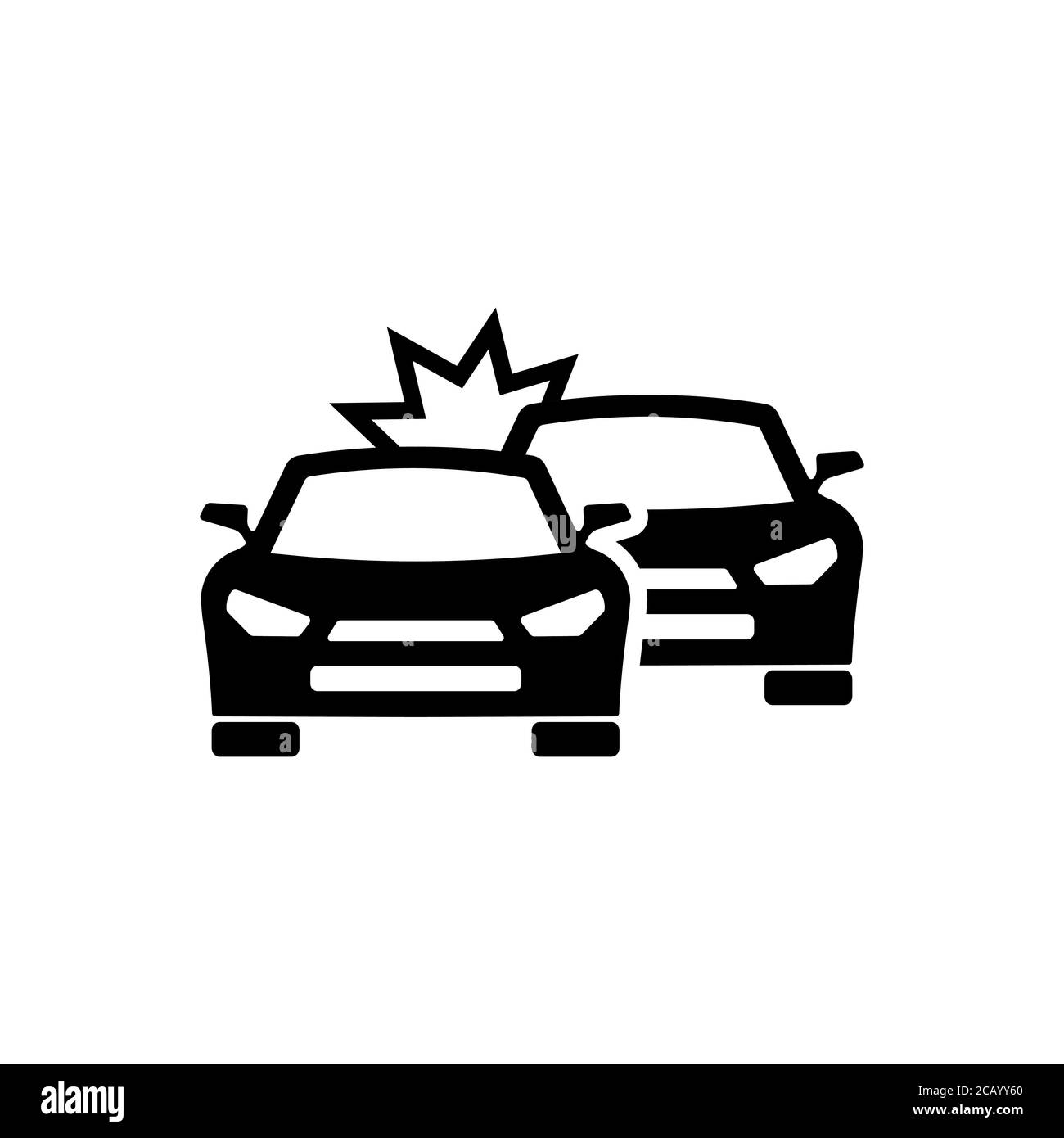 Icône d'accident de voiture. Symbole d'accident automobile. Vecteur sur ...