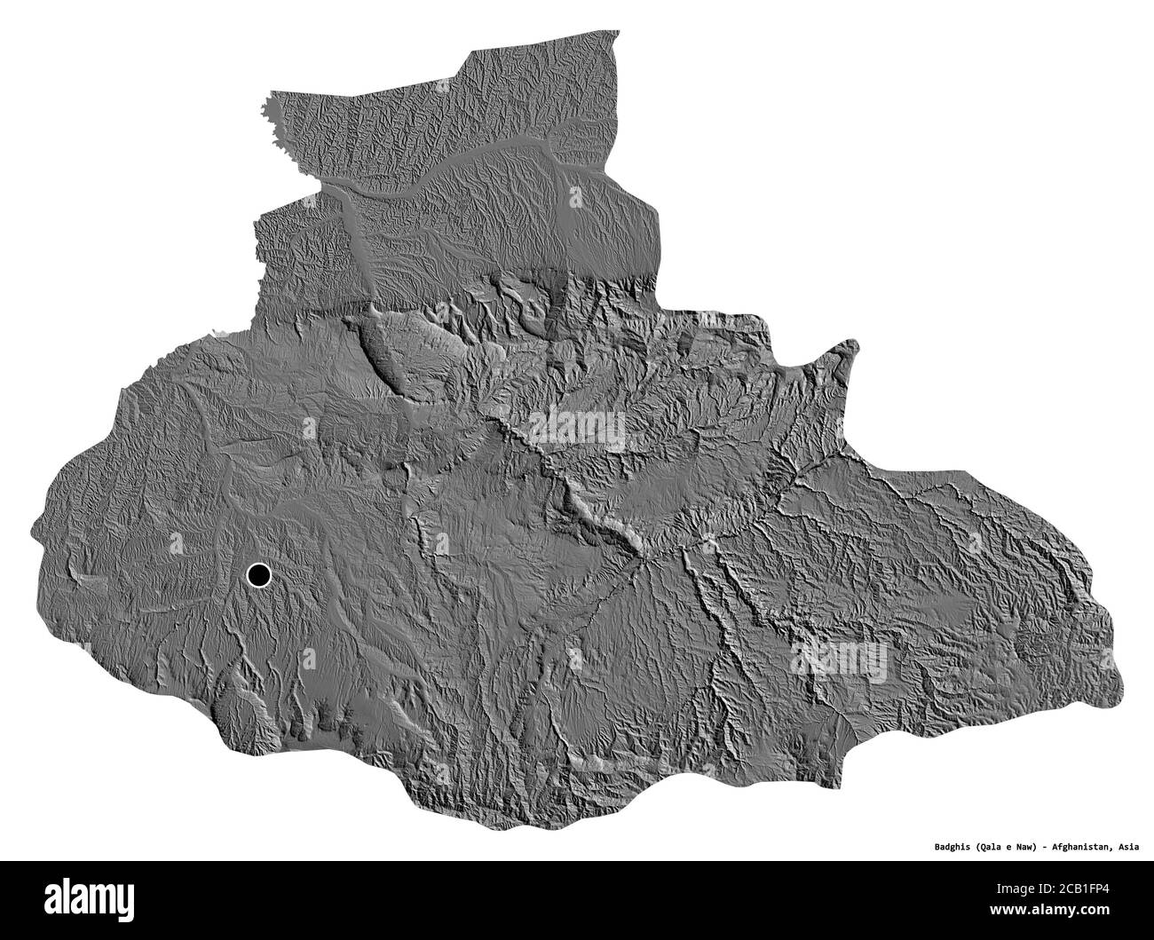 Forme de Badghis, province d'Afghanistan, avec sa capitale isolée sur ...