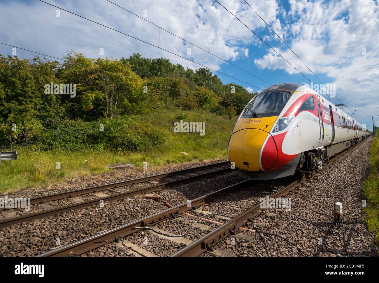 La nouvelle LNER Azuma train électrique fonctionnant sur le réseau ...