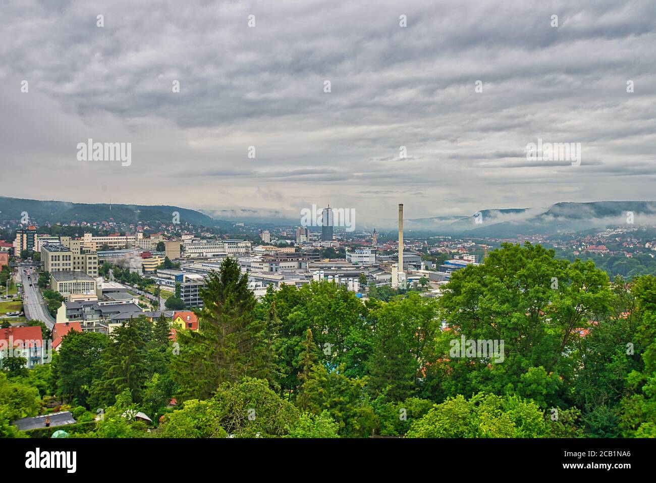 Vue sur la ville de Jena en Thuringe en Allemagne Photo Stock - Alamy
