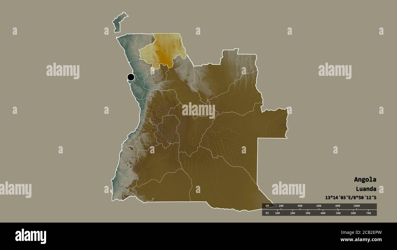 Angola relief map Banque de photographies et d’images à haute ...