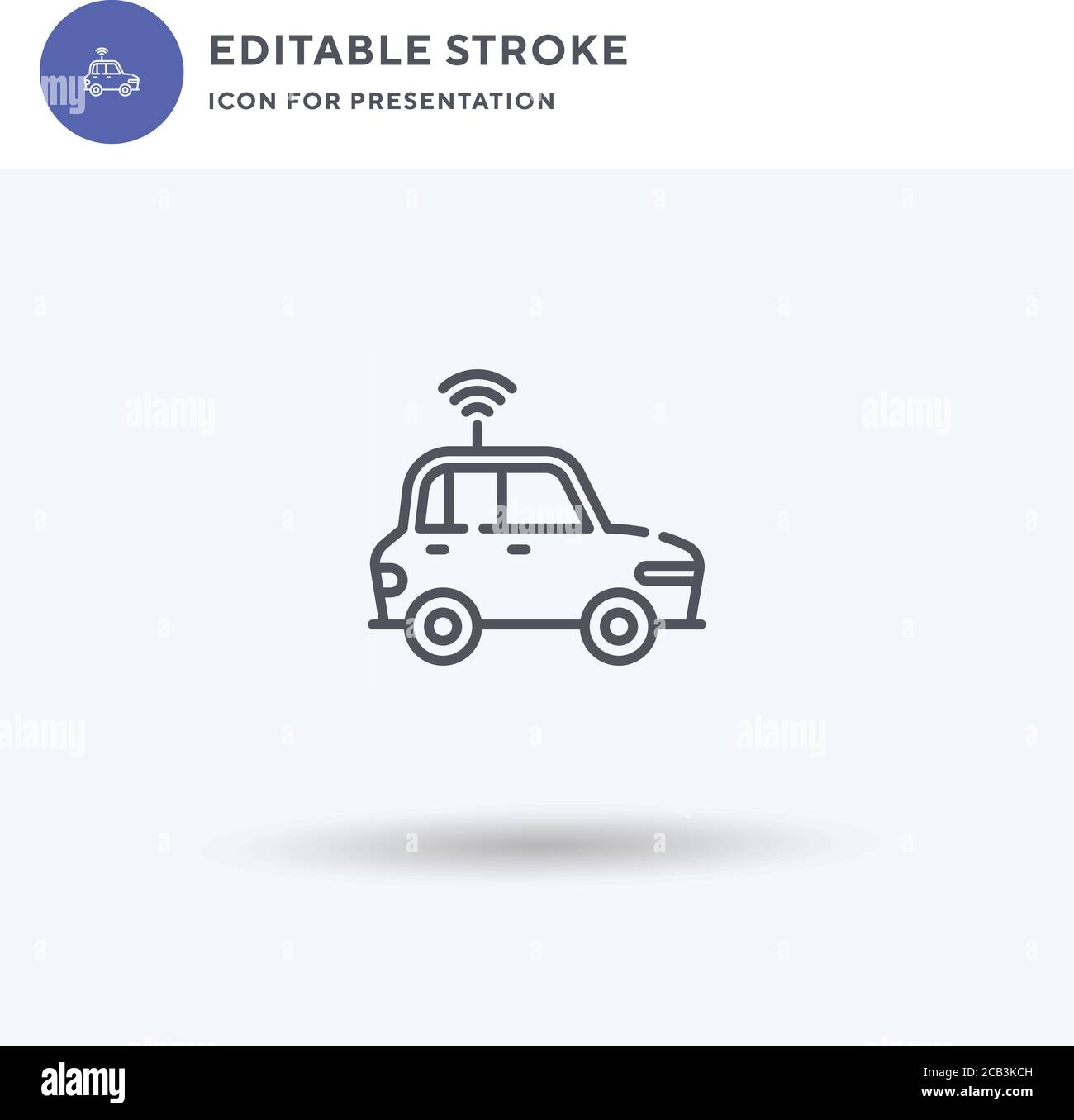 Vecteur d'icône de conduite automatique, signe plat rempli, pictogramme ...