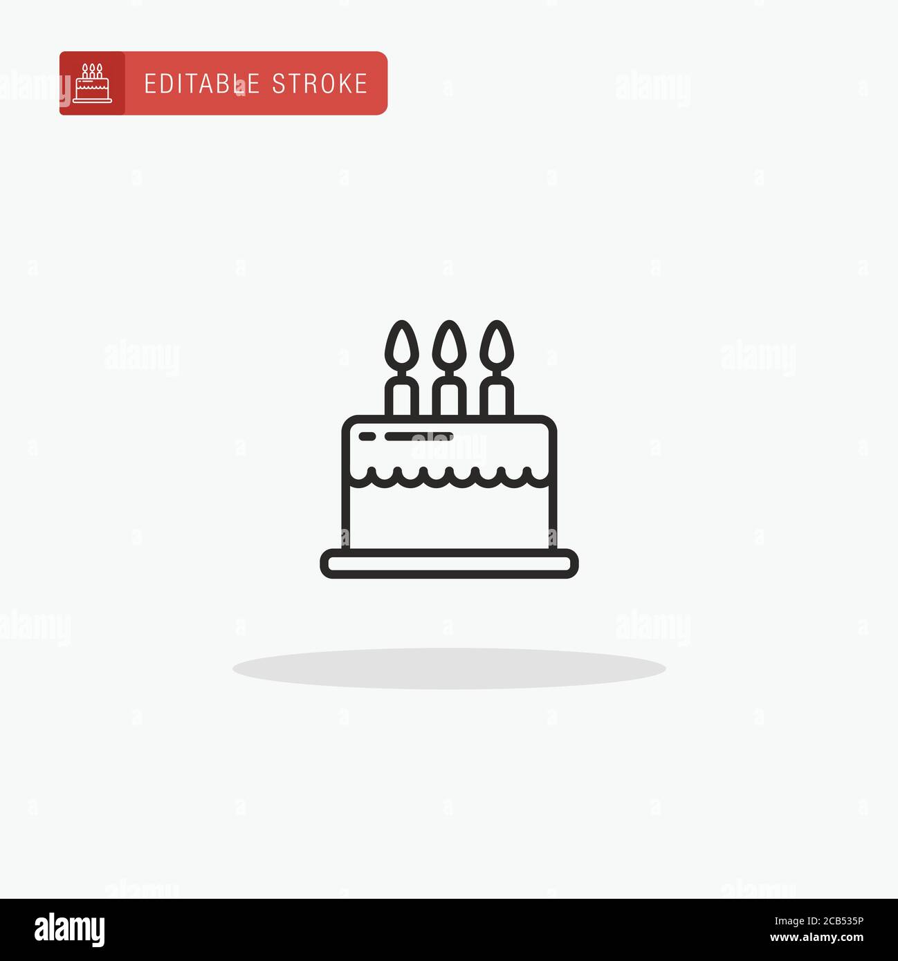 Symbole gâteau d'anniversaire. Icône gâteau d'anniversaire pour ...