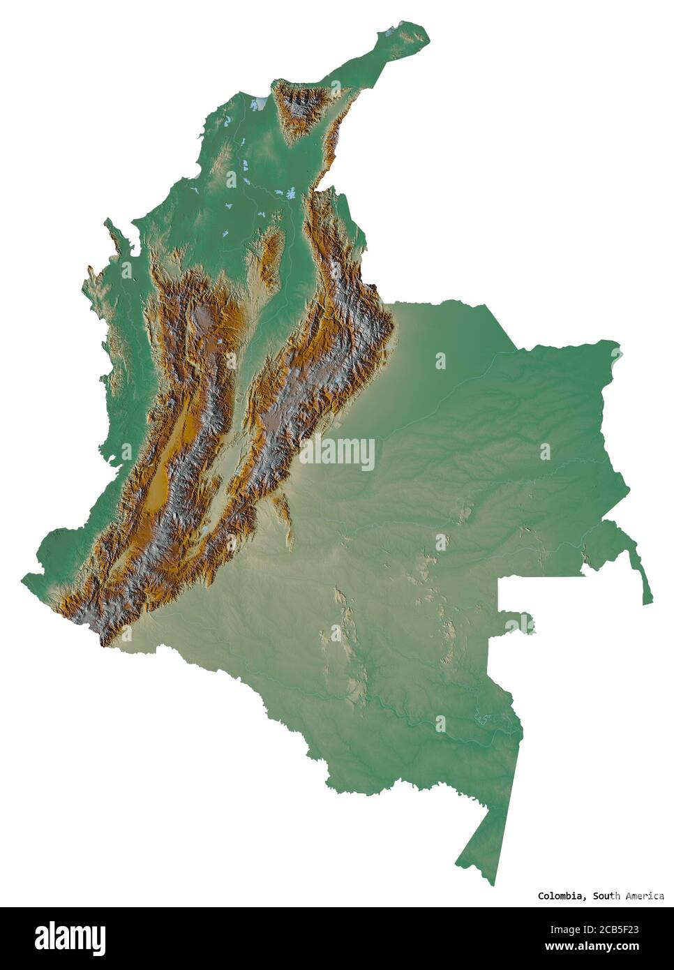 Colombia relief map Banque de photographies et d’images à haute ...