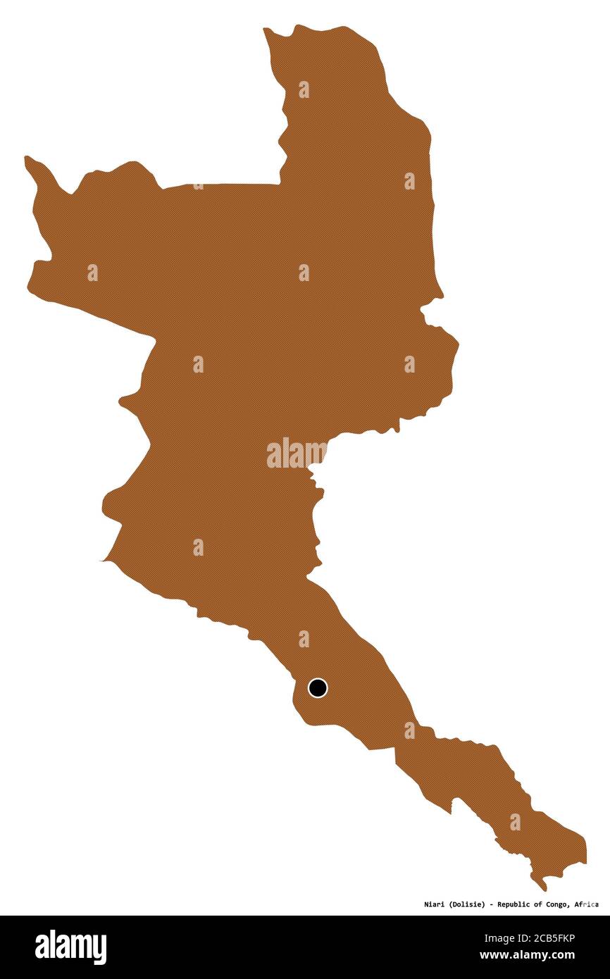 Forme de Niari, région de la République du Congo, avec sa capitale ...