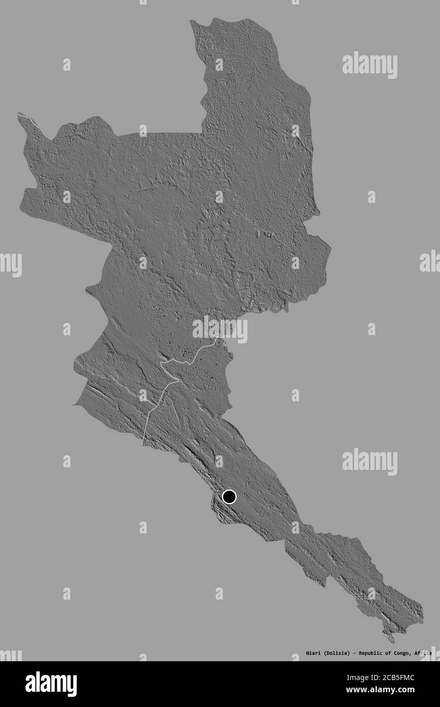 Forme de Niari, région de la République du Congo, avec sa capitale ...