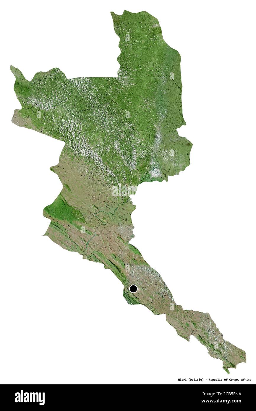 Forme de Niari, région de la République du Congo, avec sa capitale ...