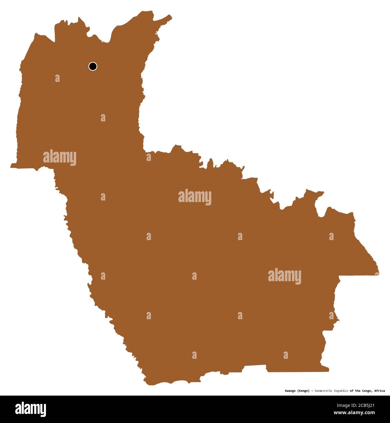 Forme du Kwango, province de la République démocratique du Congo, avec ...