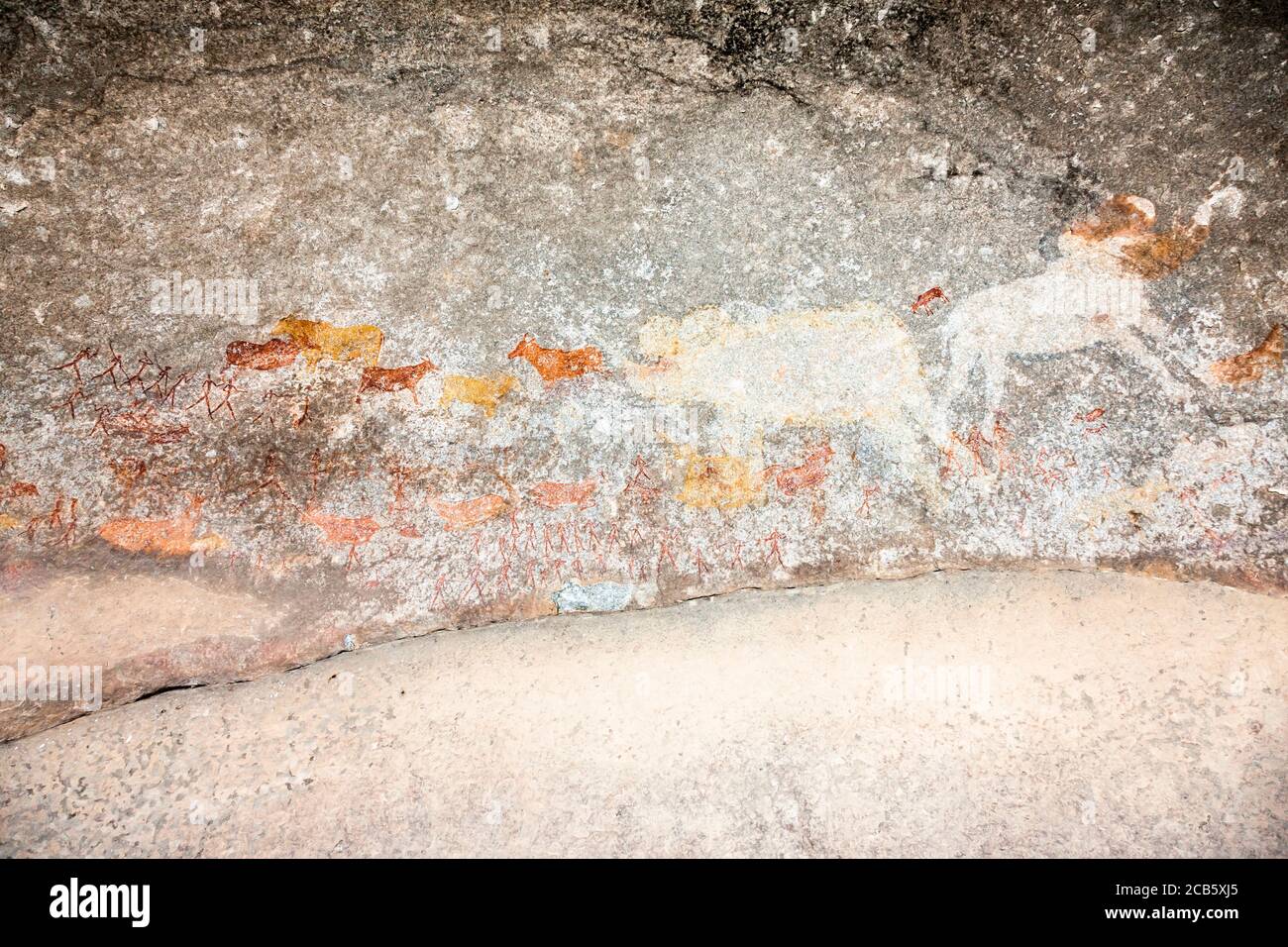 Collines de Matobo, site de peinture rupestre 'Bambata cave', art ...