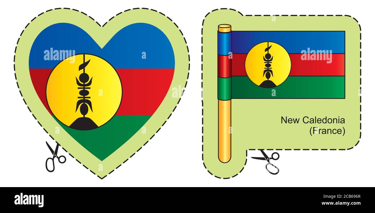 Drapeau de la Nouvelle-Calédonie. Territoire d'outre-mer de la France ...