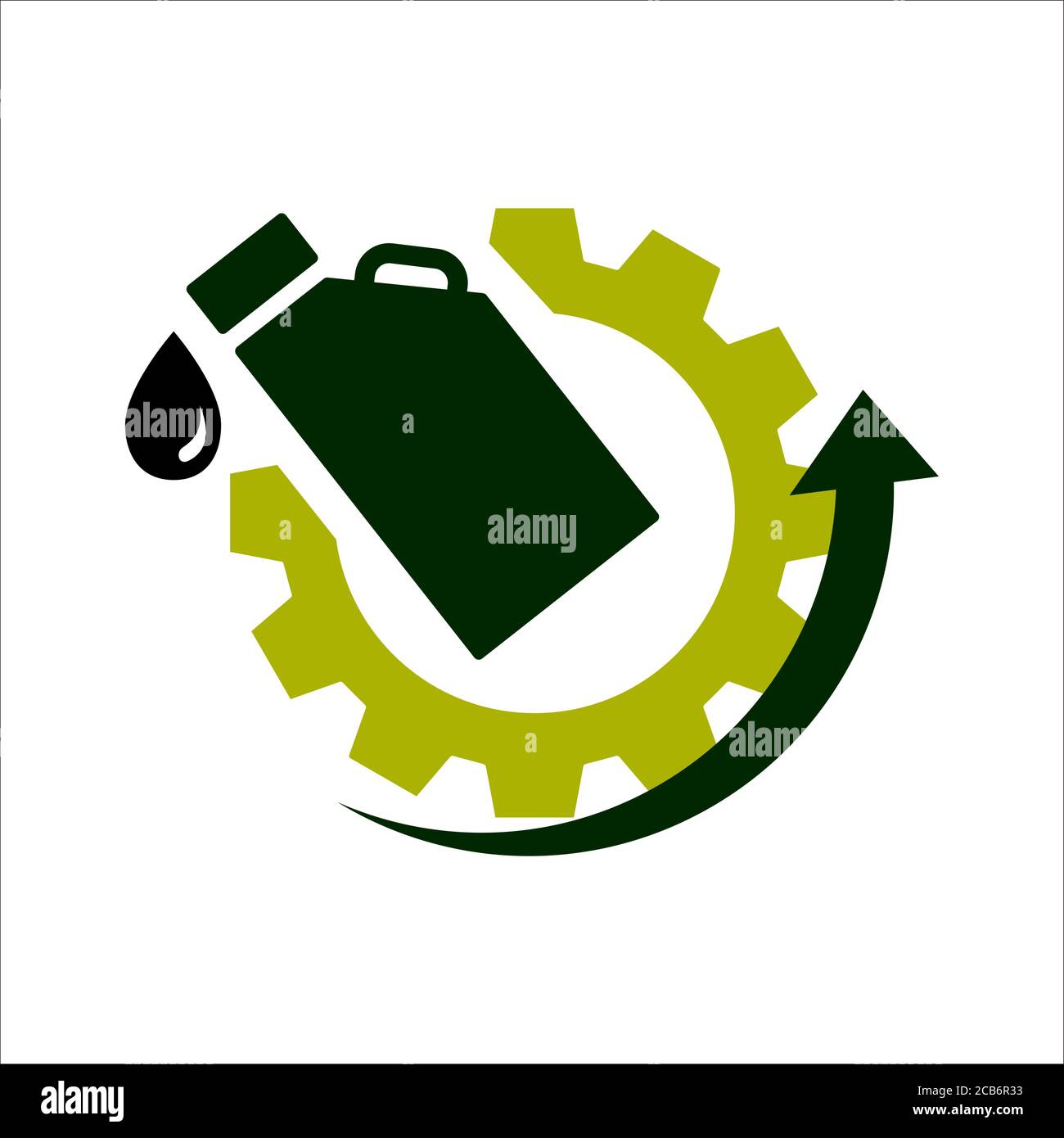 vecteur du logo de l'icône de vidange d'huile. silhouette de l ...