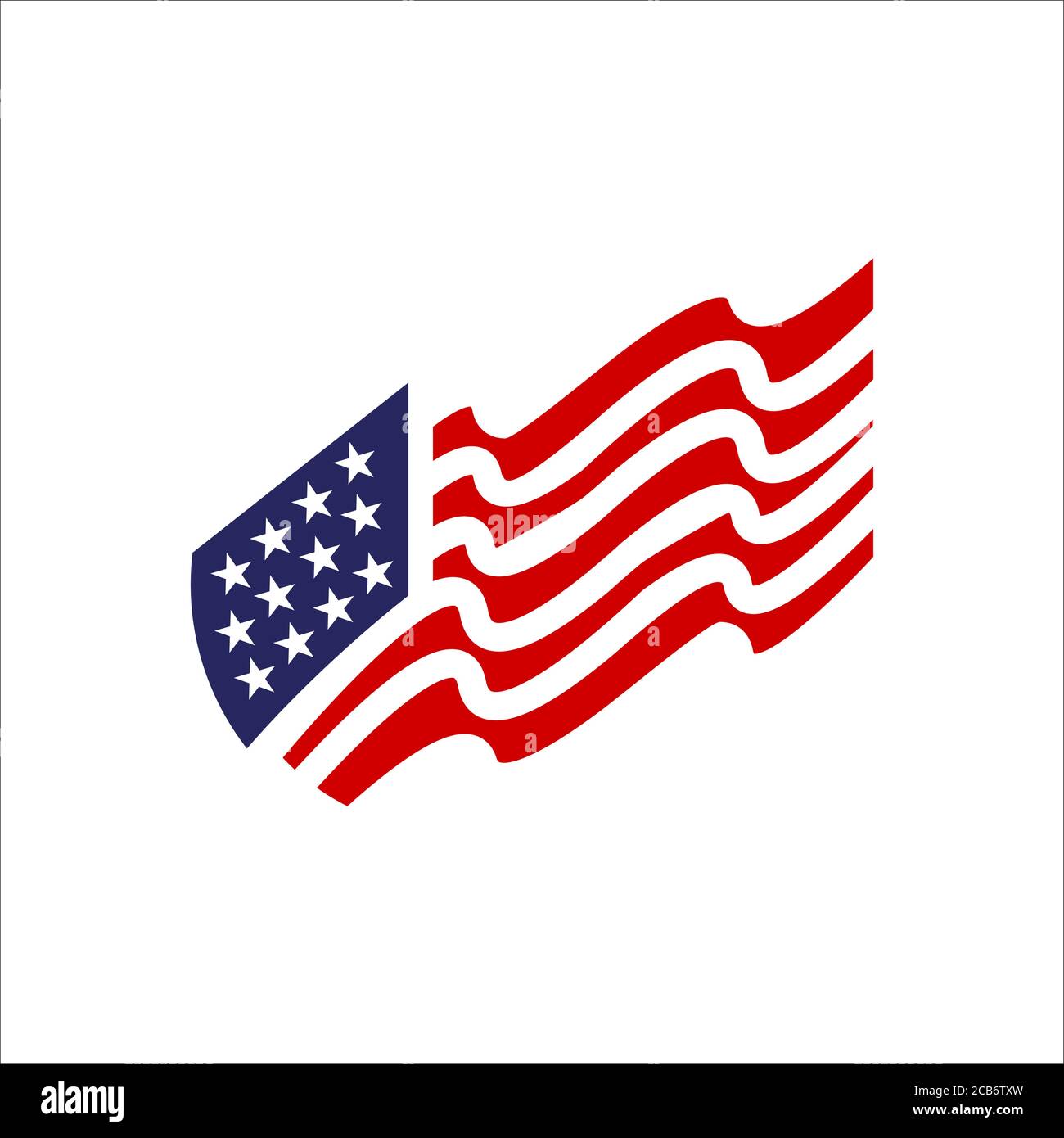 Rouge bleu étoile et rayures amérique drapeau logo design . USA drapeau ...