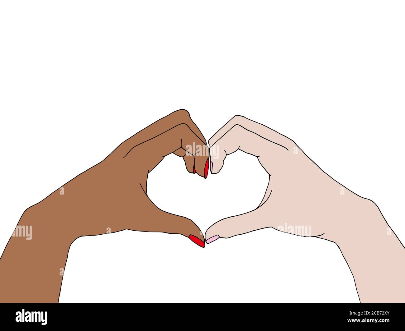 Illustration Different Race People Together Banque d'image et photos ...