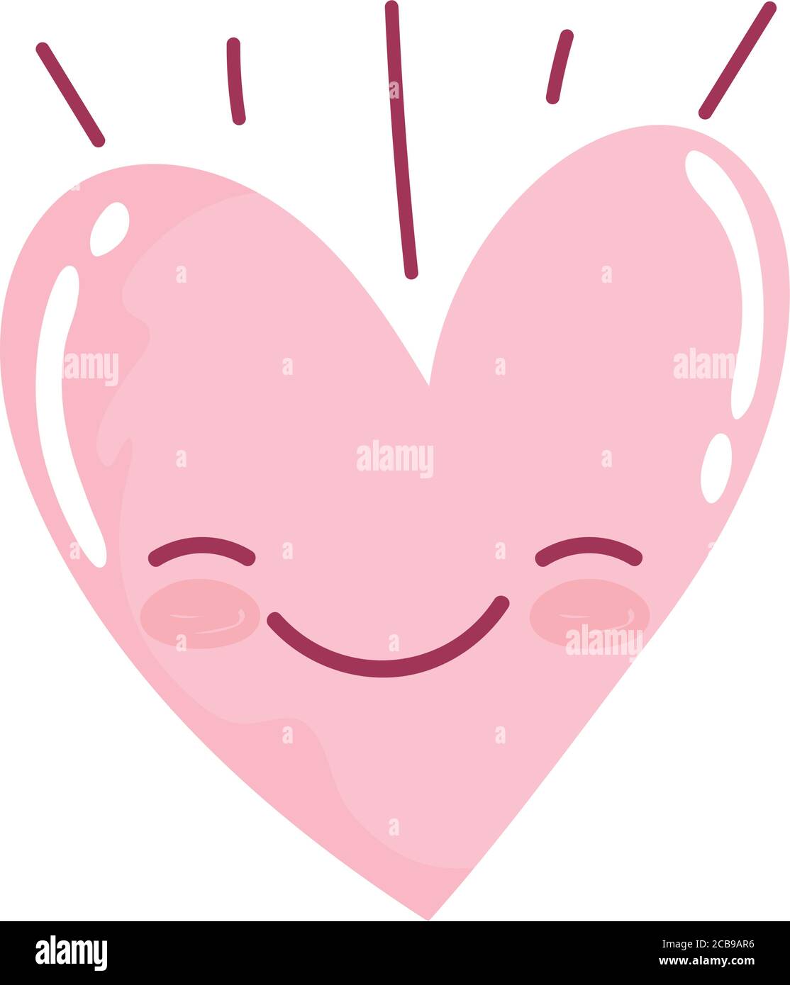 amour coeur affection romantique dessin animé isolé icône dessin ...
