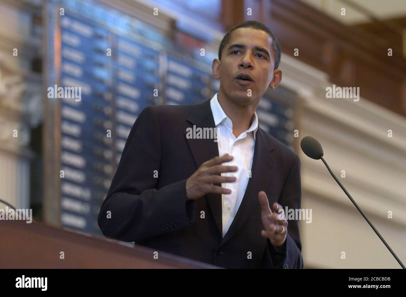 Austin, Texas États-Unis, 28 octobre 2006 : le sénateur Barack Obama (D ...