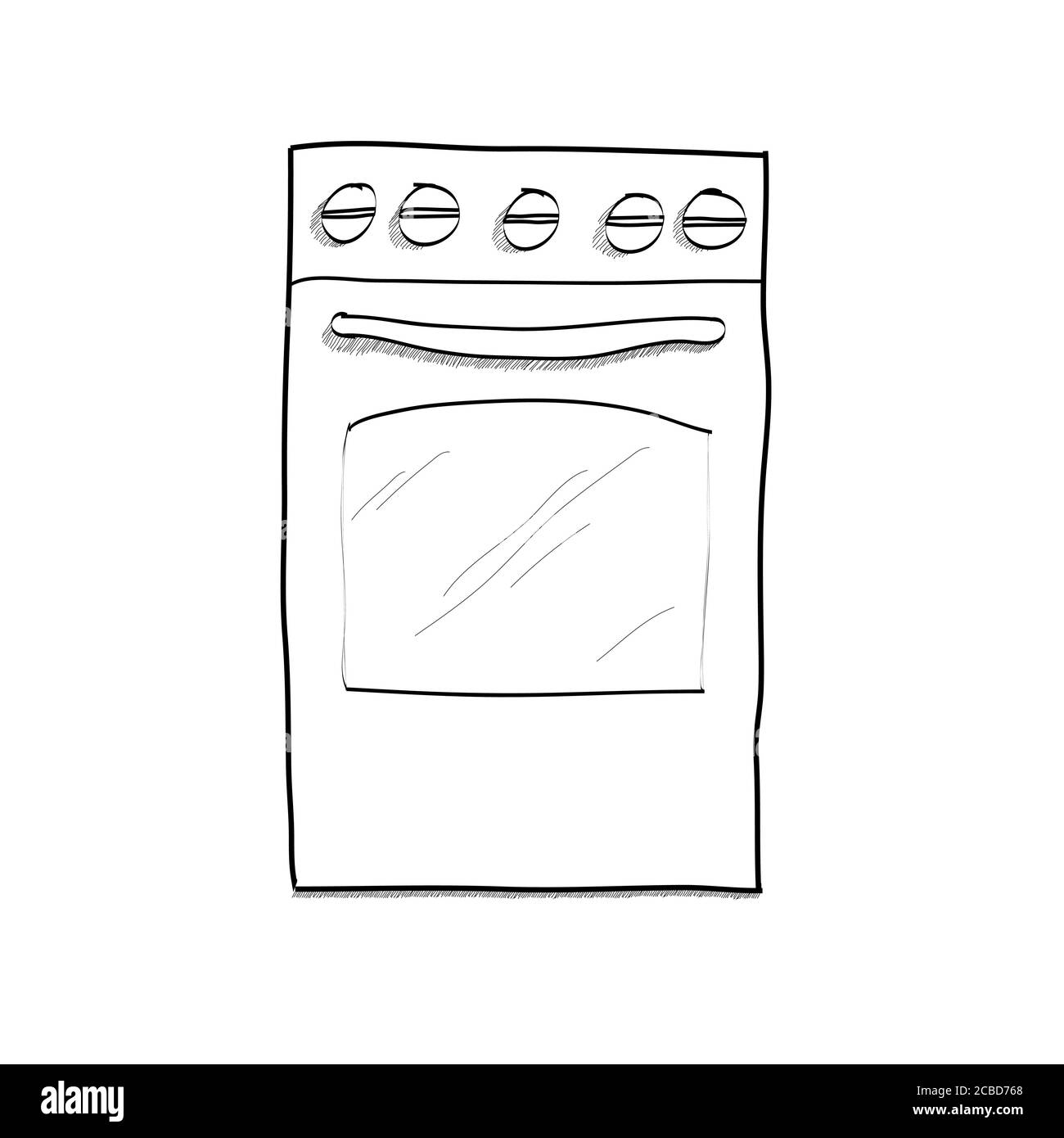 Fourneau dessin Banque d'images noir et blanc - Alamy