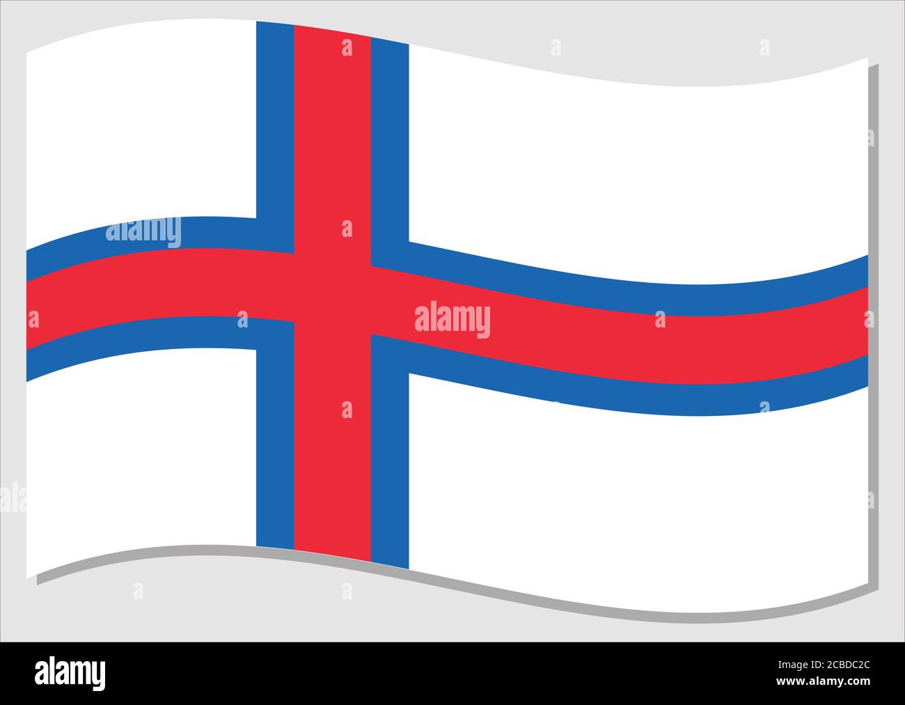 Drapeau de l'île Féroé graphique vectoriel. Illustration du drapeau ...