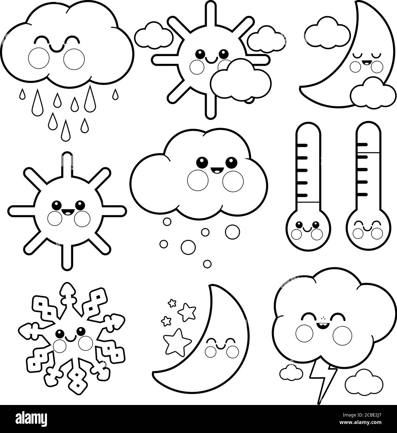Météo de dessin animé Banque d'images noir et blanc - Page 2 - Alamy