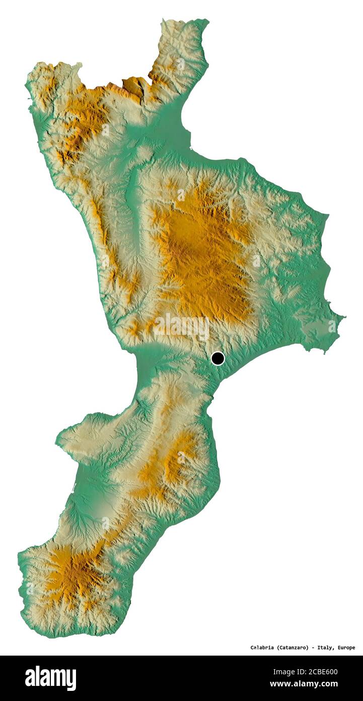 Mappa della regione di calabria Banque de photographies et d’images à ...